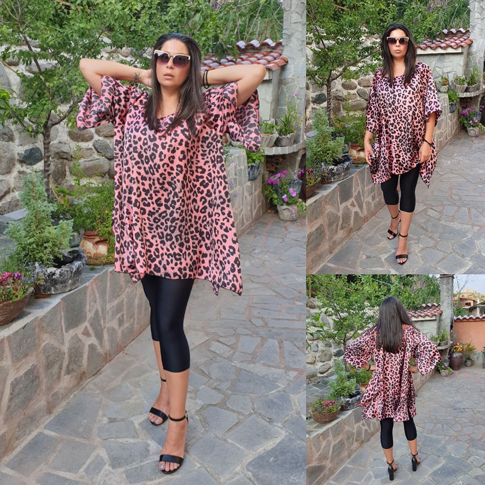 Модел 372 - Дамска туника с тигров десен - Eva design clothes